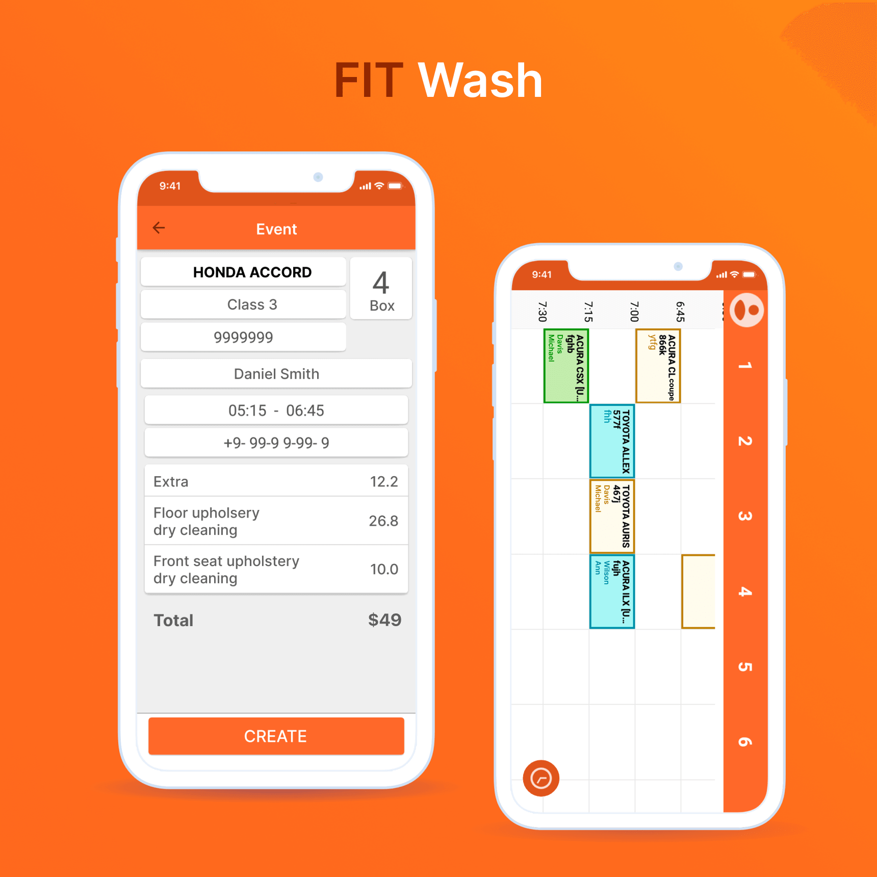 Mobile application of car washes Fit Carwash: Software | Sunrise Apps